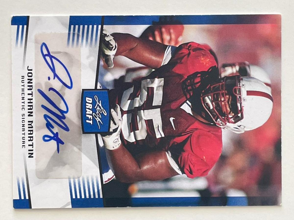 Jonathan Martin signed 2012 Leaf Draft #JM1 trading card | EstateSales.org