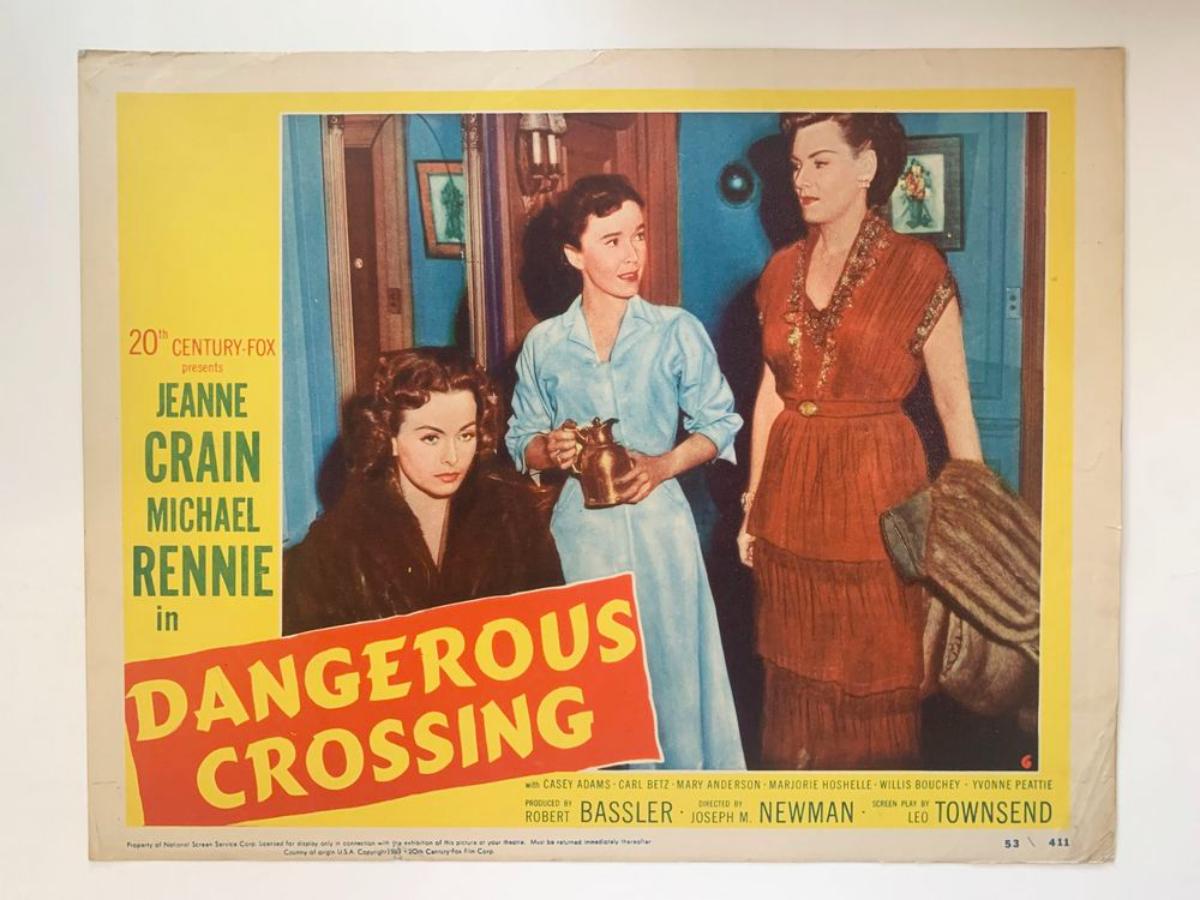 Dangerous Crossing original 1953 vintage lobby card | EstateSales.org
