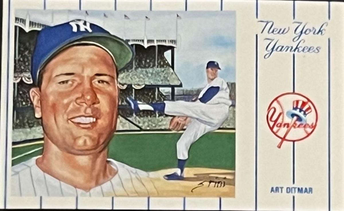 1961 New York Yankees Team Art Ditmar Postcard Series No.2. Card 9 of ...