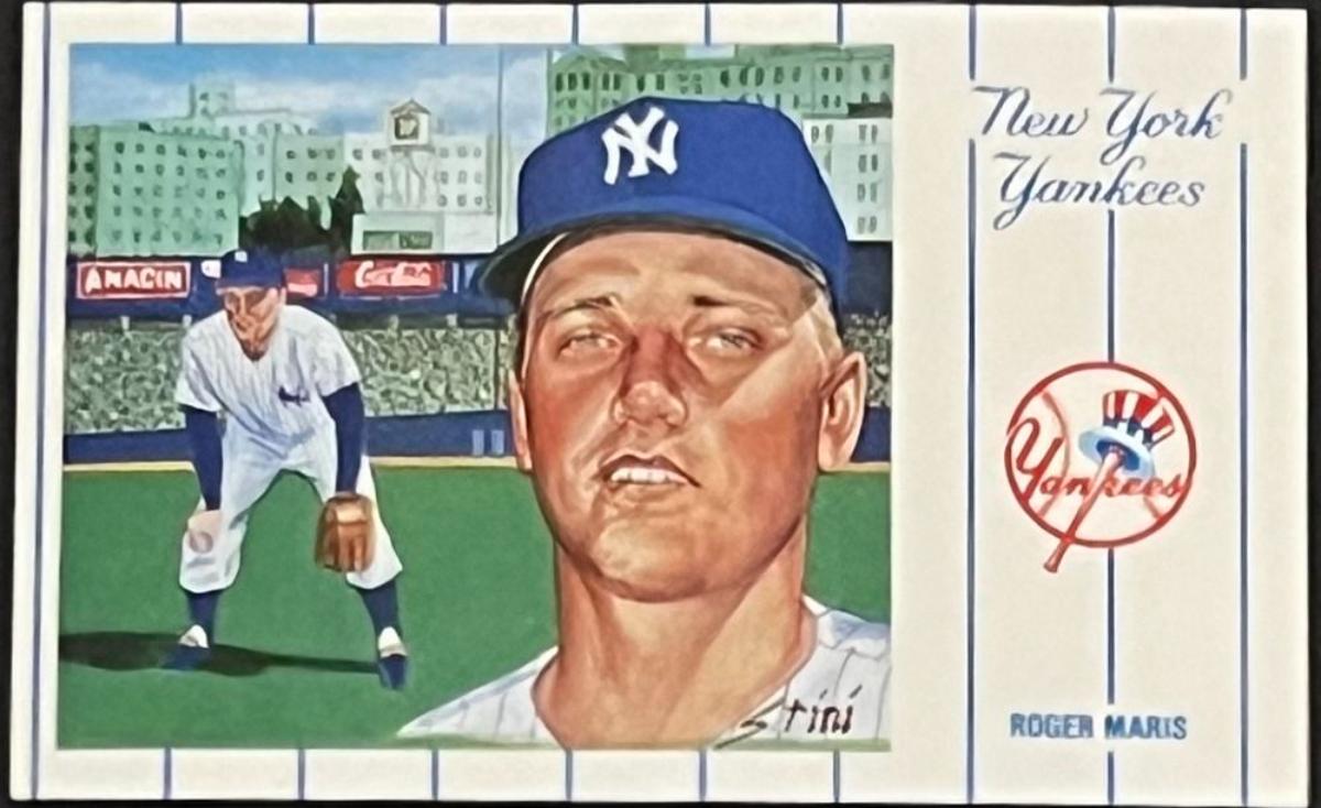 1961 New York Yankees Team Roger Maris Postcard Series No.2. Card 1 of ...