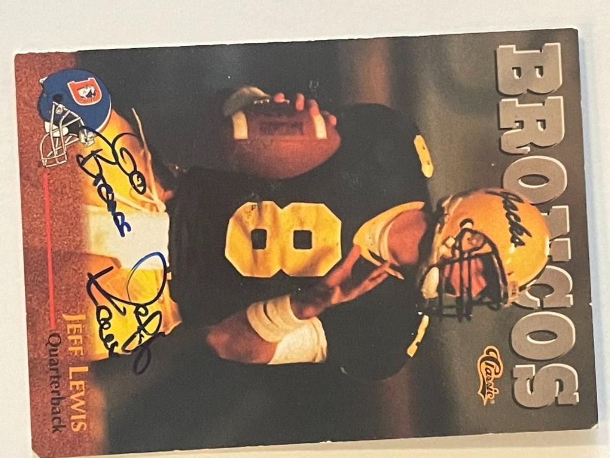 Denver Broncos Jeff Lewis 1996 Classic #48 signed trading card ...