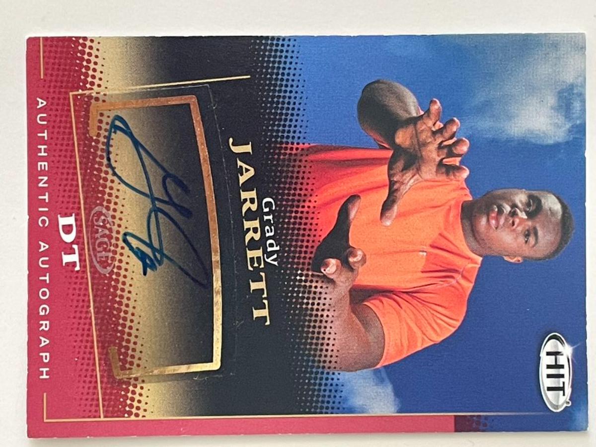 Grady Jarrett signed 2015 Sage Hit #A50 trading card | EstateSales.org