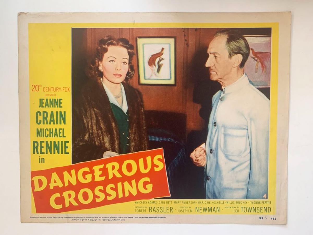Dangerous Crossing original 1953 vintage lobby card | EstateSales.org
