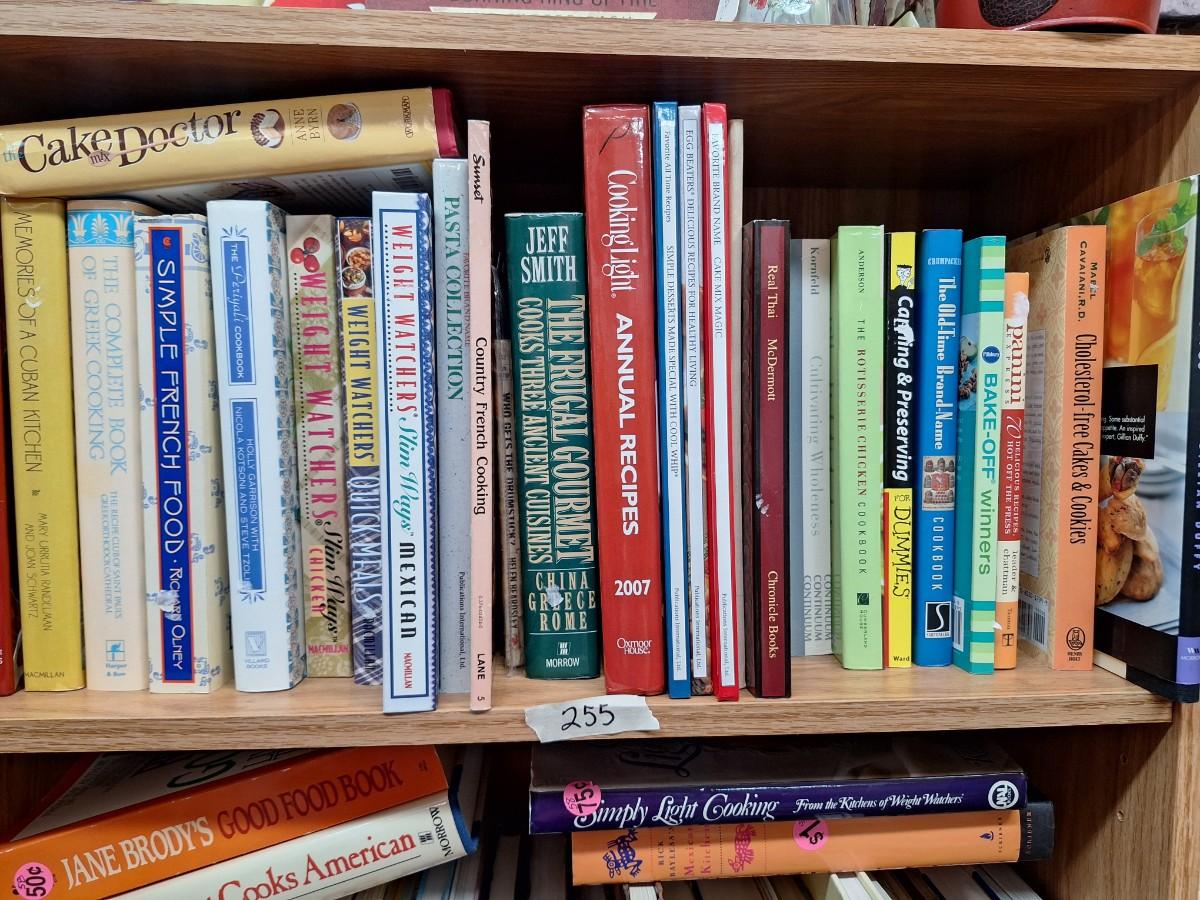 a shelf full of cookbooks | EstateSales.org