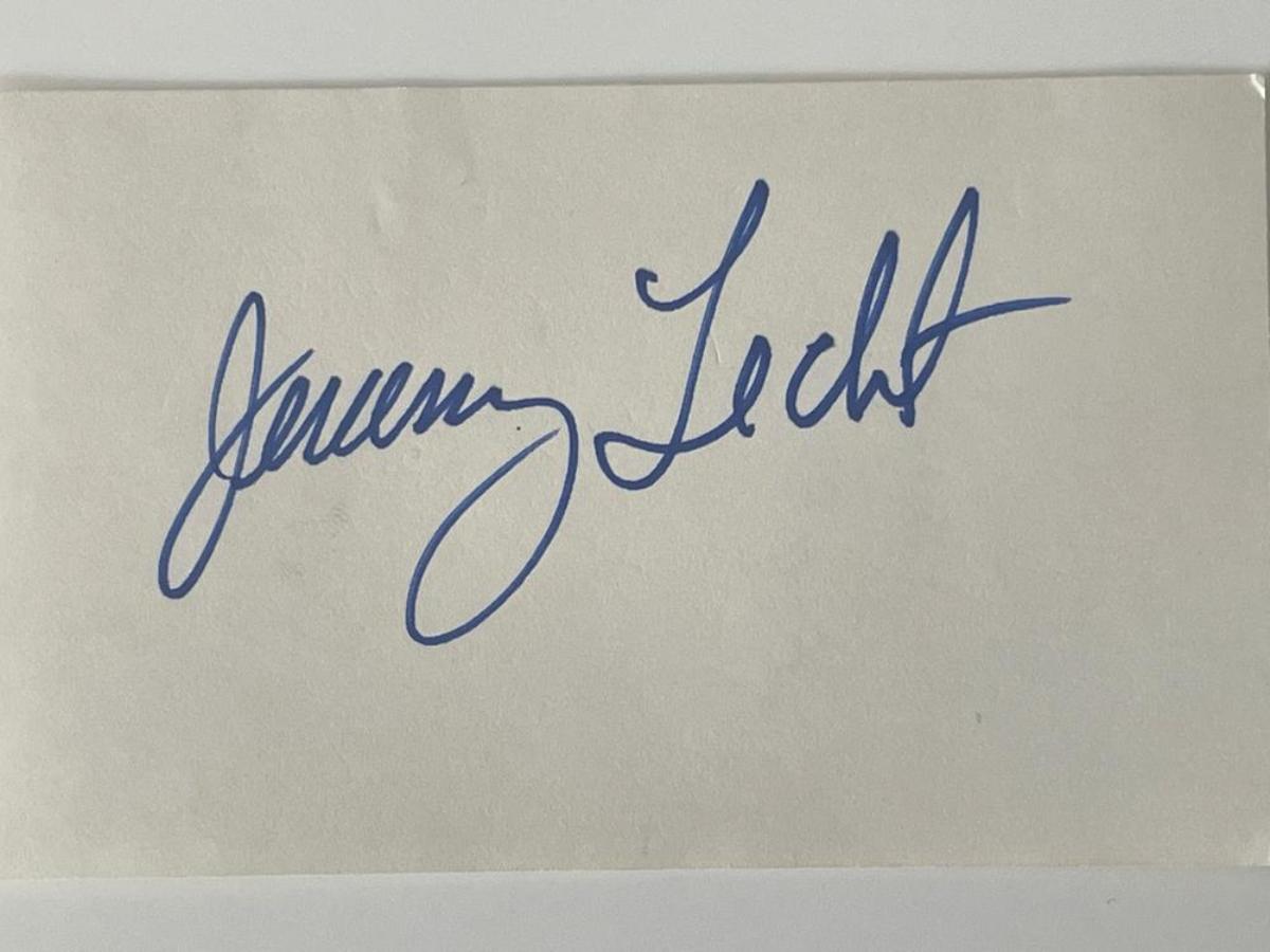 Jeremy Licht original signature | EstateSales.org