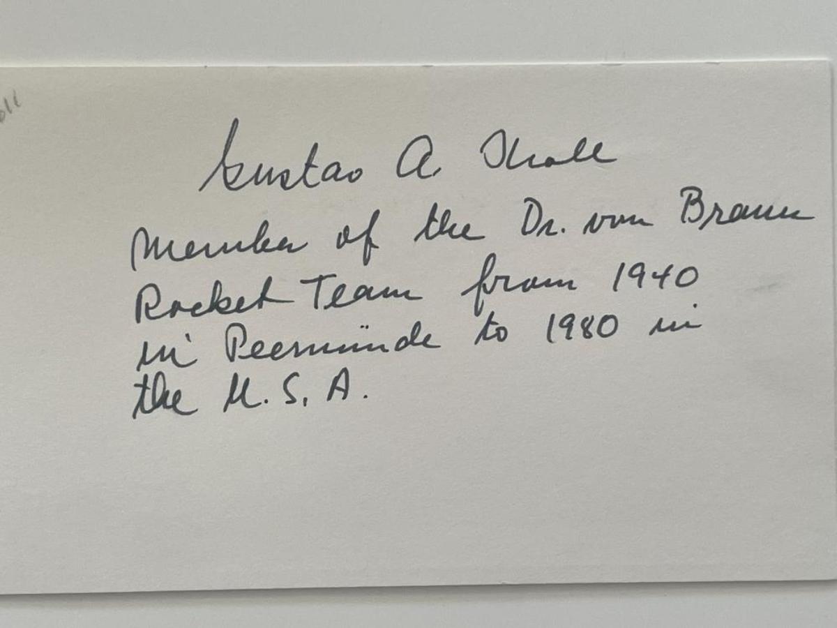 Rocket team member Gustav Kroll autograph note | EstateSales.org