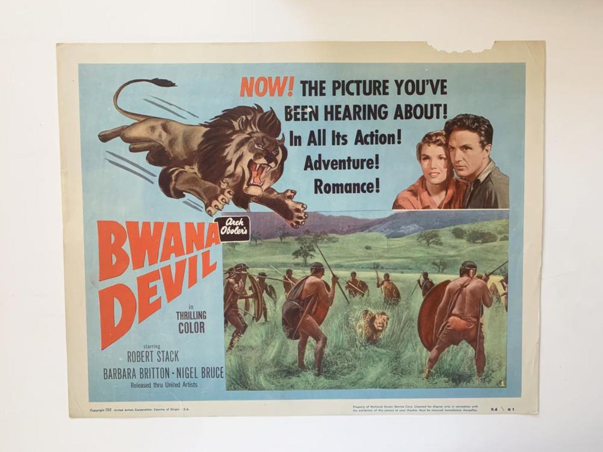 Bwana Devil original 1954 vintage lobby card | EstateSales.org