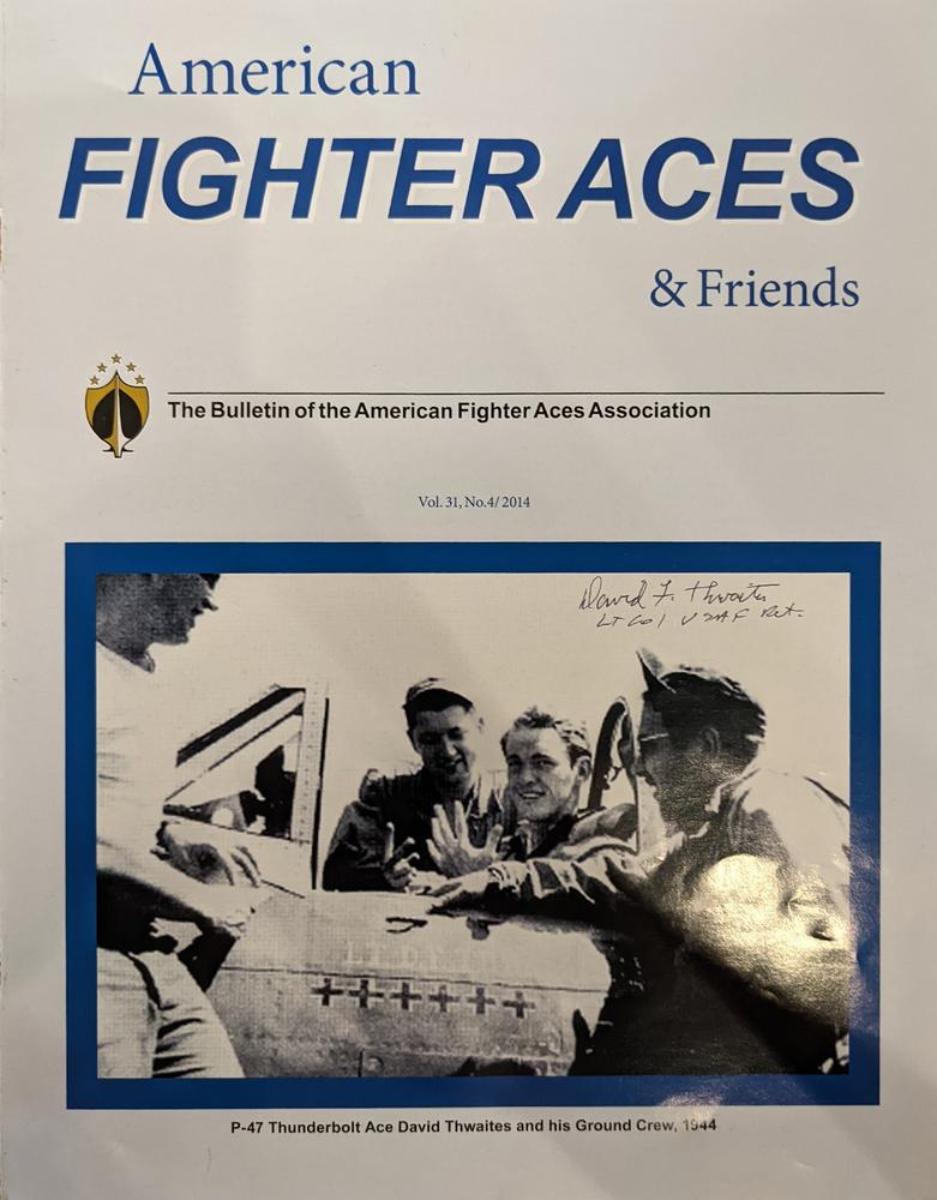 WW2 ACE David Thwaites Signed Program Cover | EstateSales.org