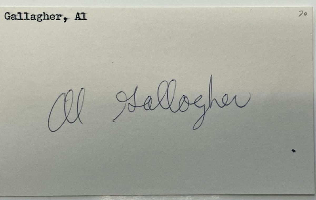 Al Gallagher autograph note | EstateSales.org