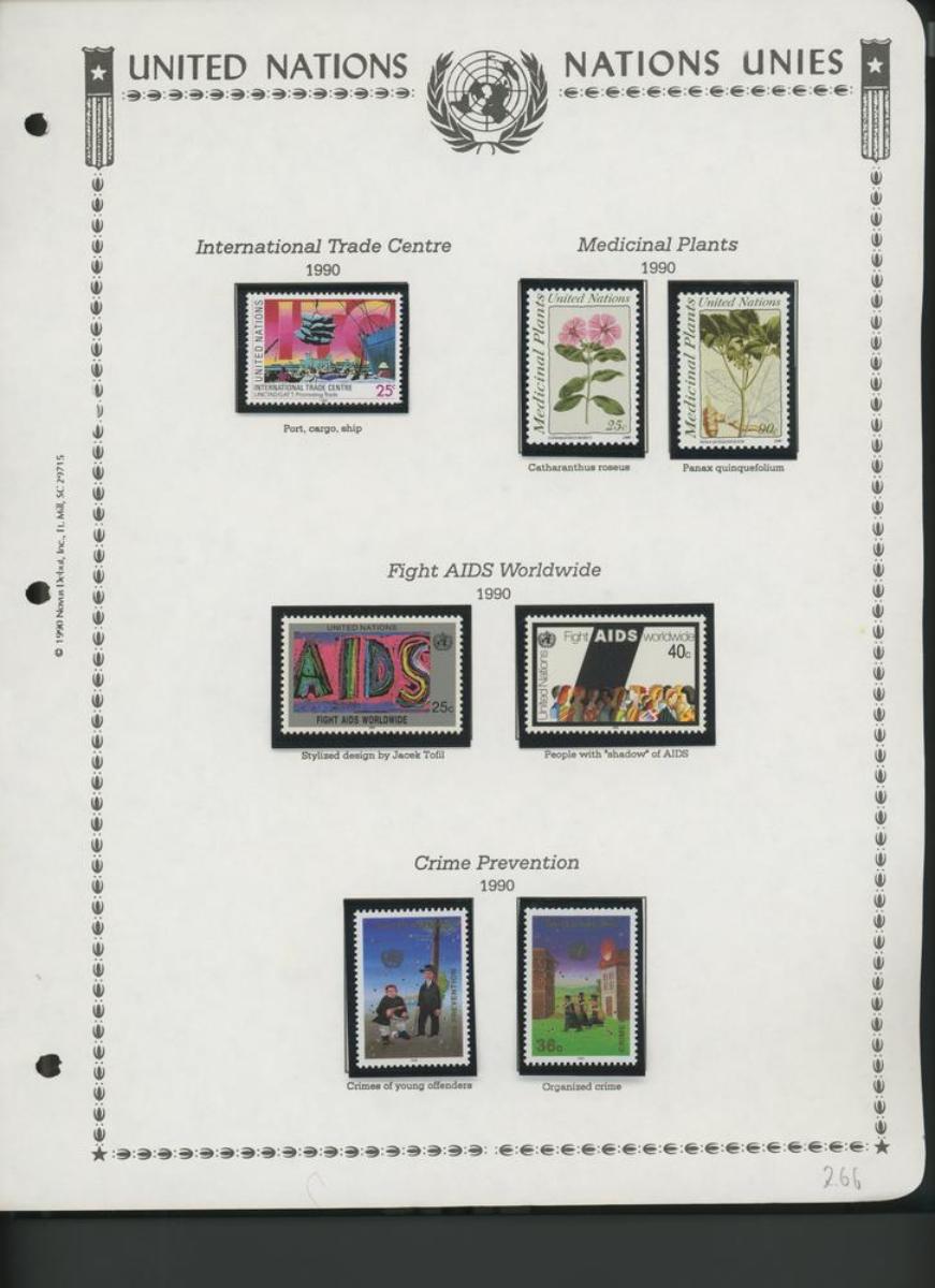 United Nations New York Stamps 1990 | EstateSales.org