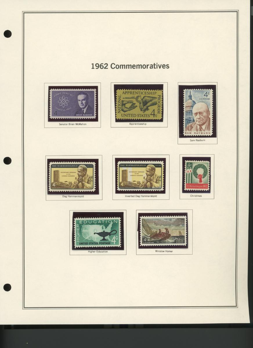 1962 United States Commemorative Stamp Set | EstateSales.org