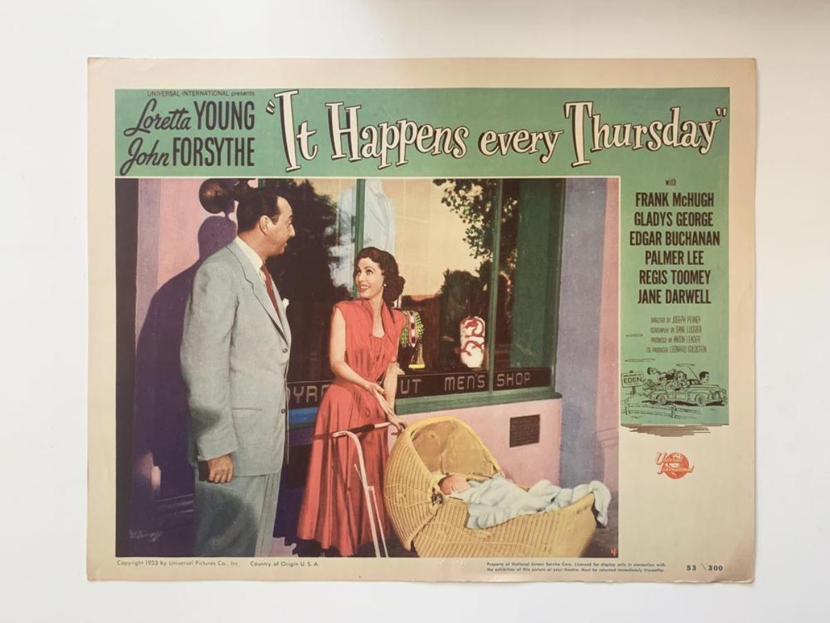 It Happens Every Thursday original 1953 vintage lobby card ...