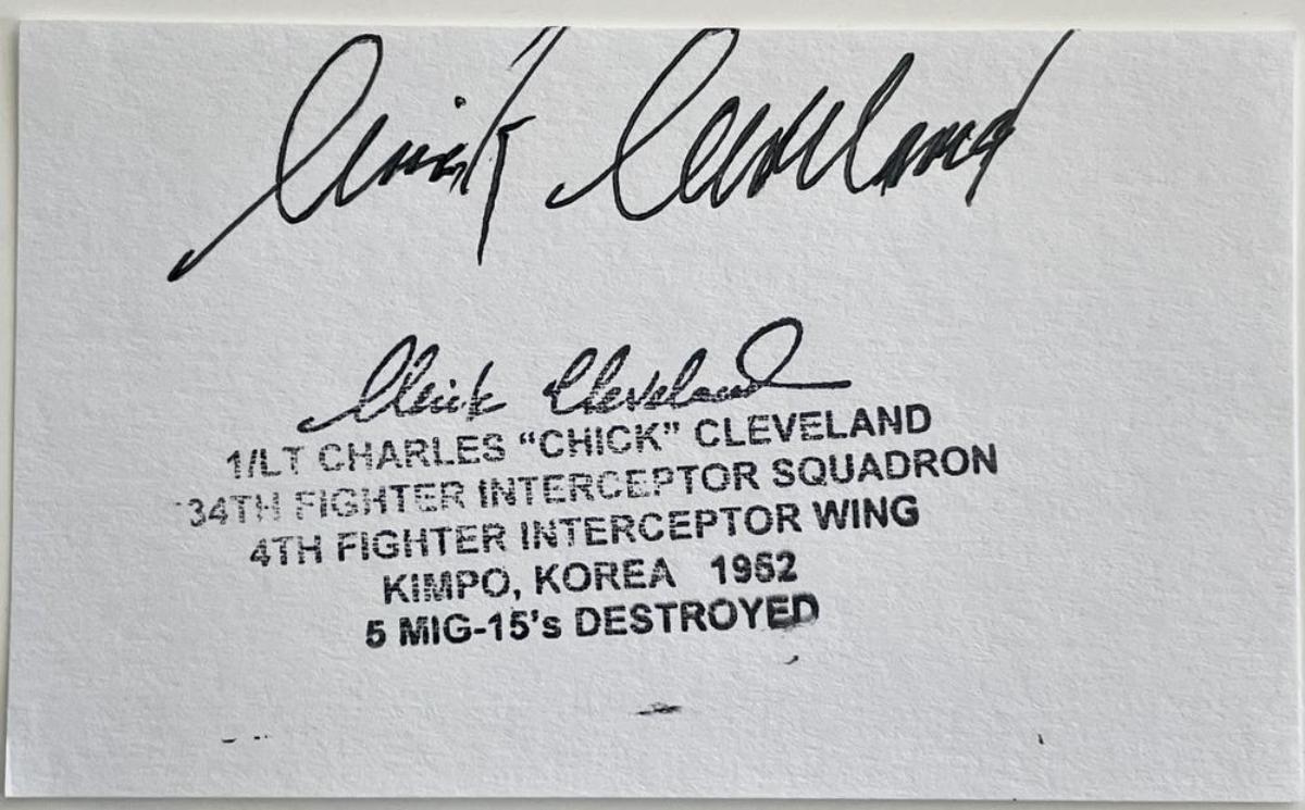 USAF Charles Cleveland signature cut | EstateSales.org
