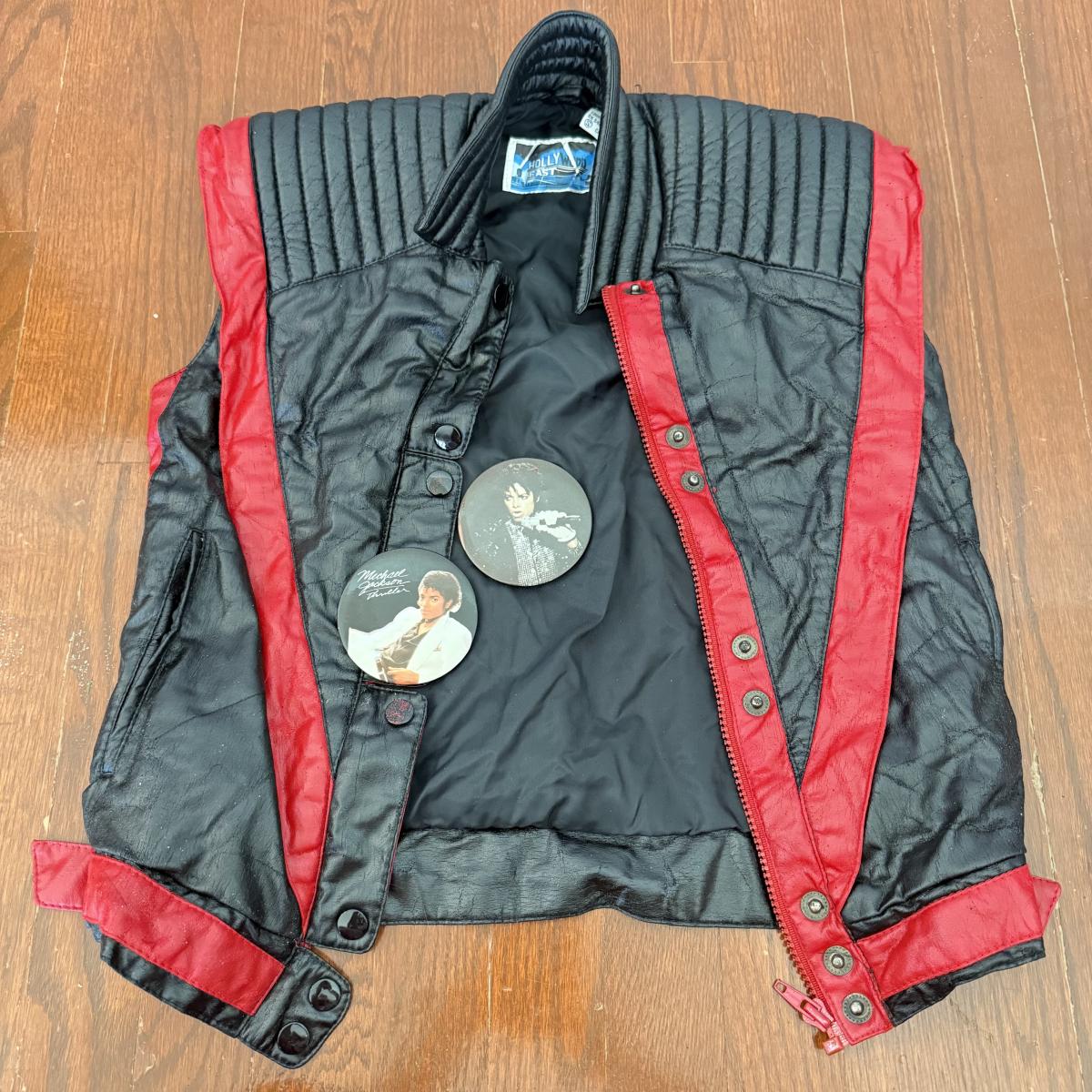 LOT 222F: Small Child's Michael Jackson Thriller Vest w/ MJ Buttons ...