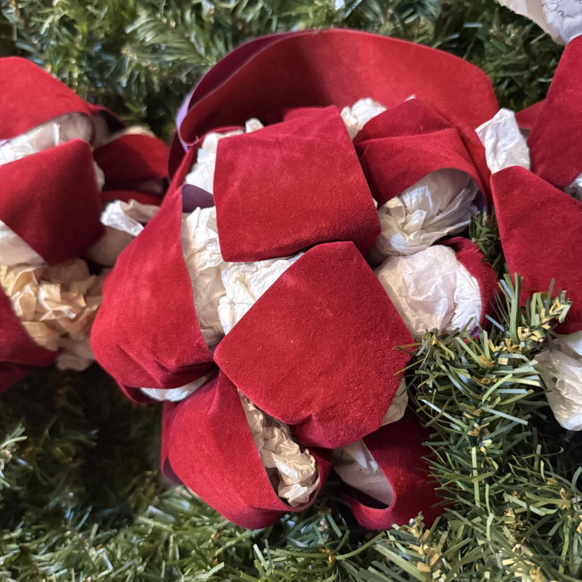 LOT 240G: Three Cardboard Wreath Boxes w/ Decor & Wreath | EstateSales.org