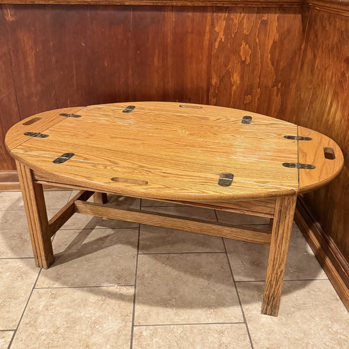 LOT 280B: Folding Edge Coffee Accent Table | EstateSales.org