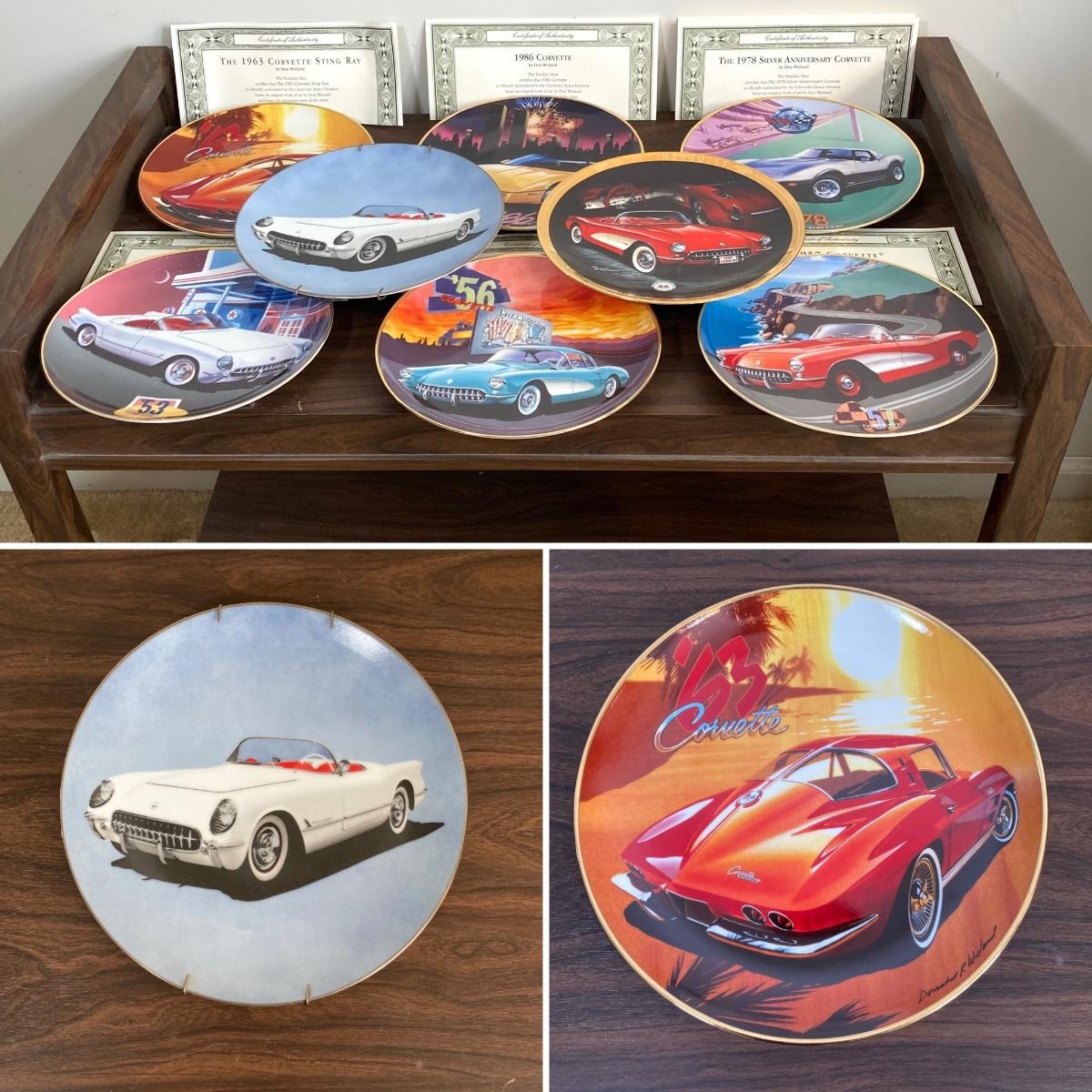 LOT 61: Collectible Corvette Plates by The Franklin Mint with ...