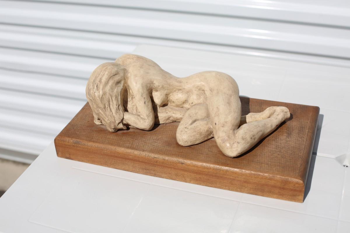 Heavy Art Piece of Woman Laying Down | EstateSales.org