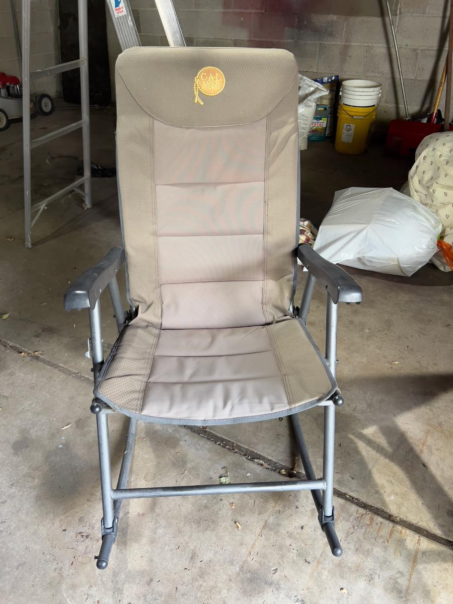 Folding Rocking Chair. - (garage) | EstateSales.org