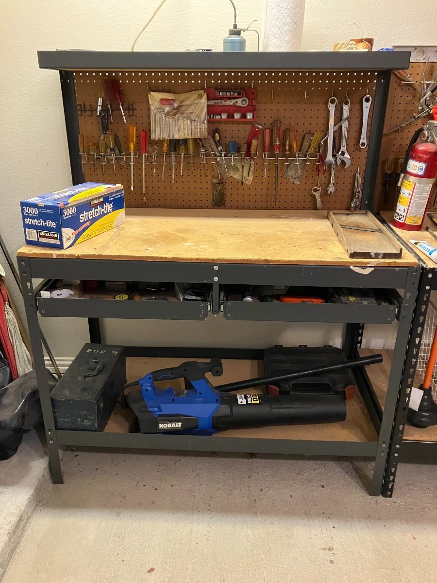 Tool bench/work table and tools! | EstateSales.org