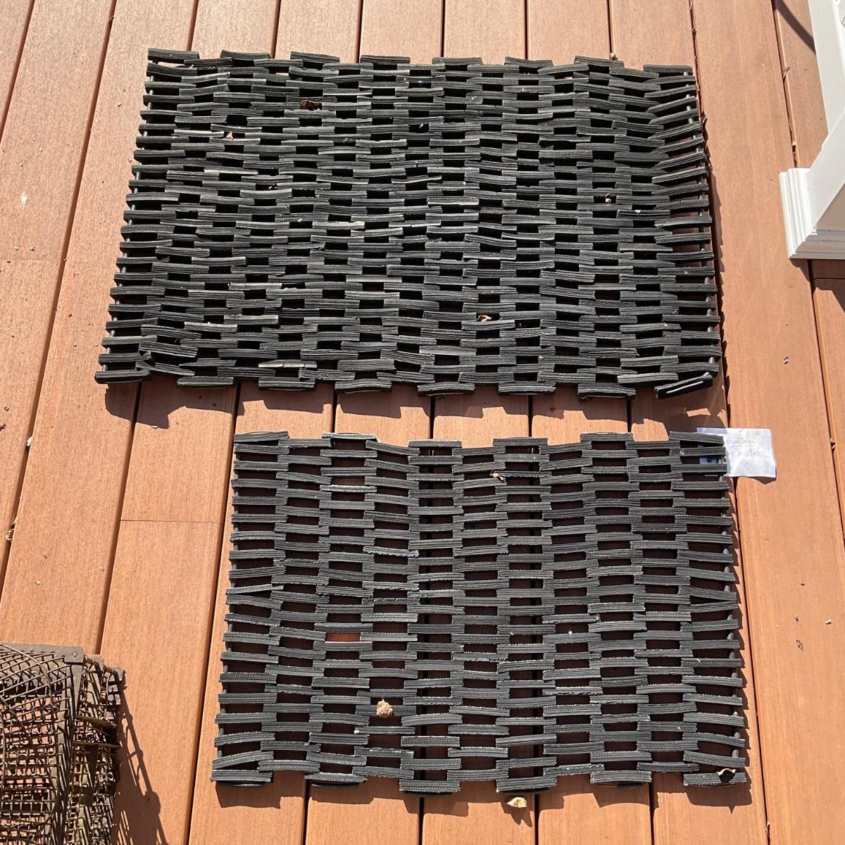O549 Set of Two Outdoor Recycled Rubber Tire Mats | EstateSales.org