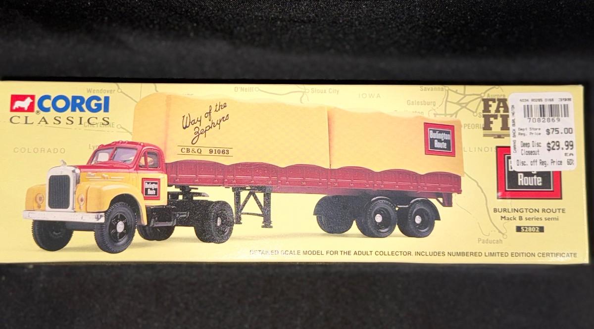Corgi Classics Die Cast Mack B Series Semi Way of the Zephyers ...