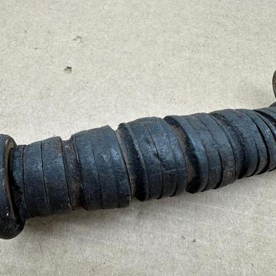 WWII Era U.S. Navy Camillus Fixed Blade Knife – Stacked Leather Handle ...