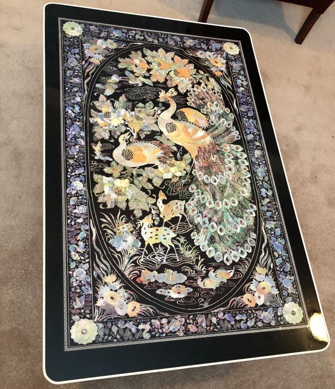 Peacock Asian Tea Table Low Folding