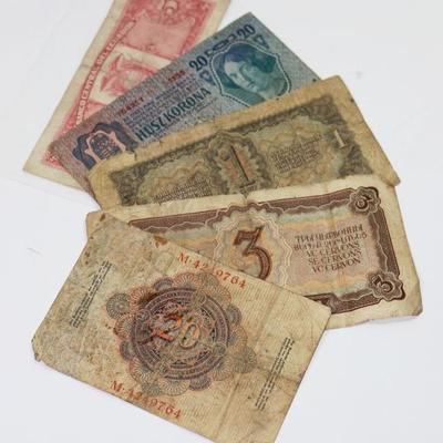 Old Antique paper Money Lot - International Banknotes - Lot of 5 ...