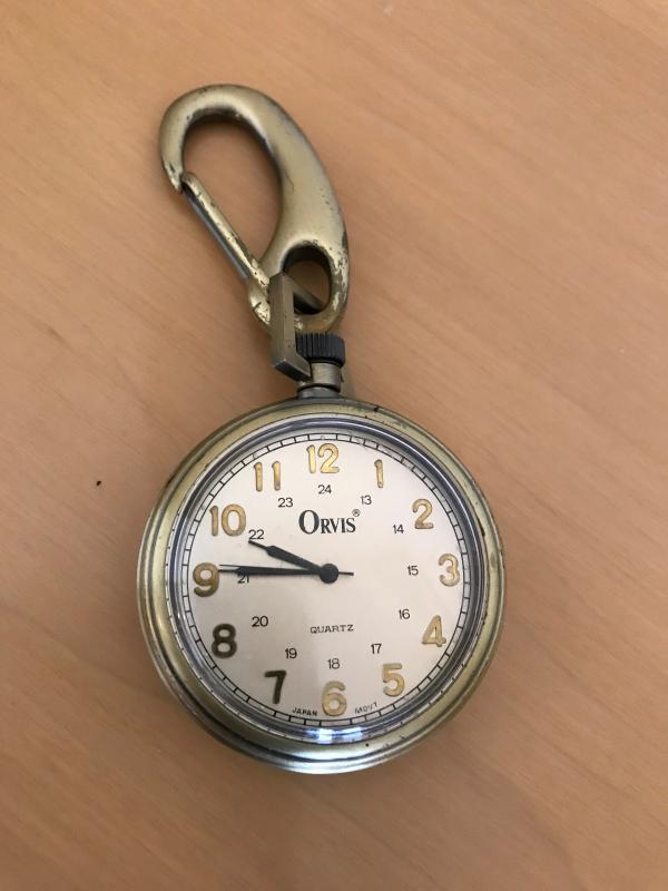 Lot 622- Orvis Antique Brass Pocket Watch | EstateSales.org