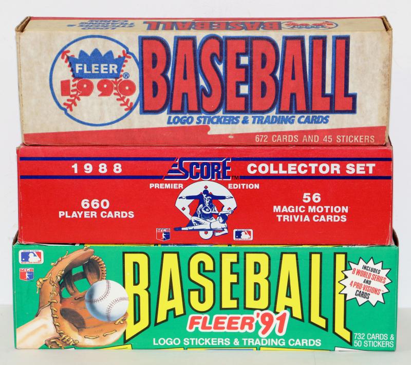 3 Boxes Of Vintage Baseball Cards Lot - 1988-91 Fleer Score #508-35 