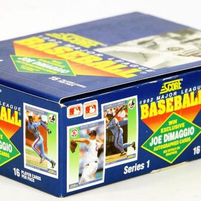 1992 Score Baseball Cards Complete Box factory sealed packs - lot #515 ...