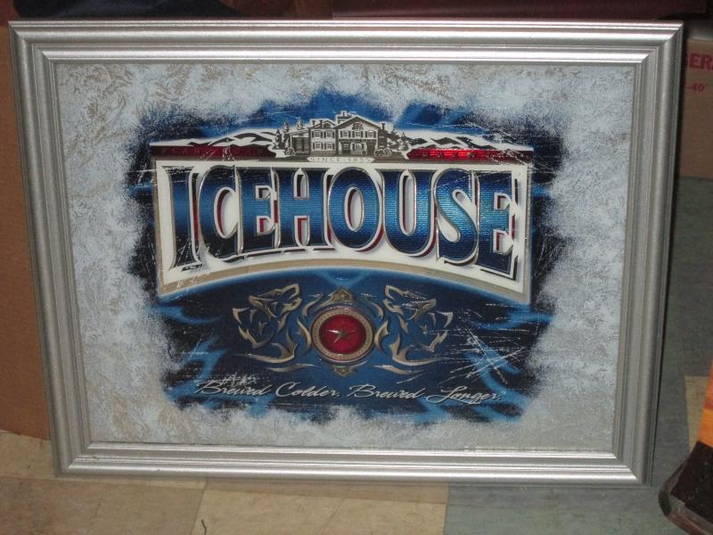 Icehouse Beer Mirror Sign | EstateSales.org