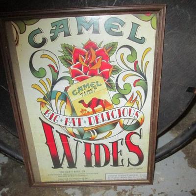 Camel Wides Framed Poster | EstateSales.org