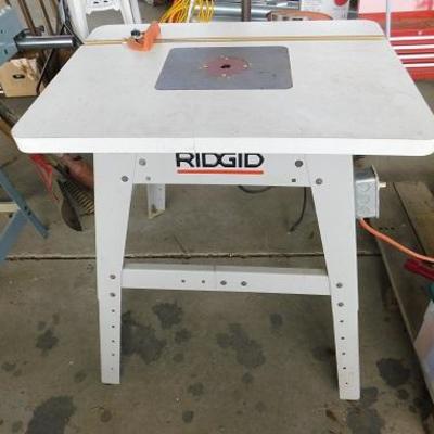 Rigid Router Table Including Router and Switch Box with Extension Chord ...