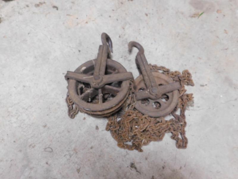 Vintage Timkin Roller Hook Set With Chains