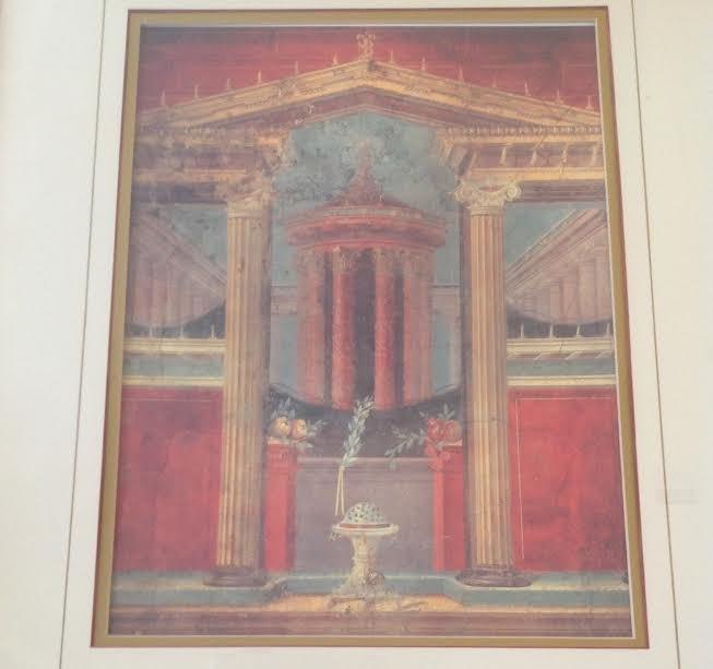 ROMAN COURTYARD LITHOGRAPH PRINT CIRCA- 40 BC | EstateSales.org