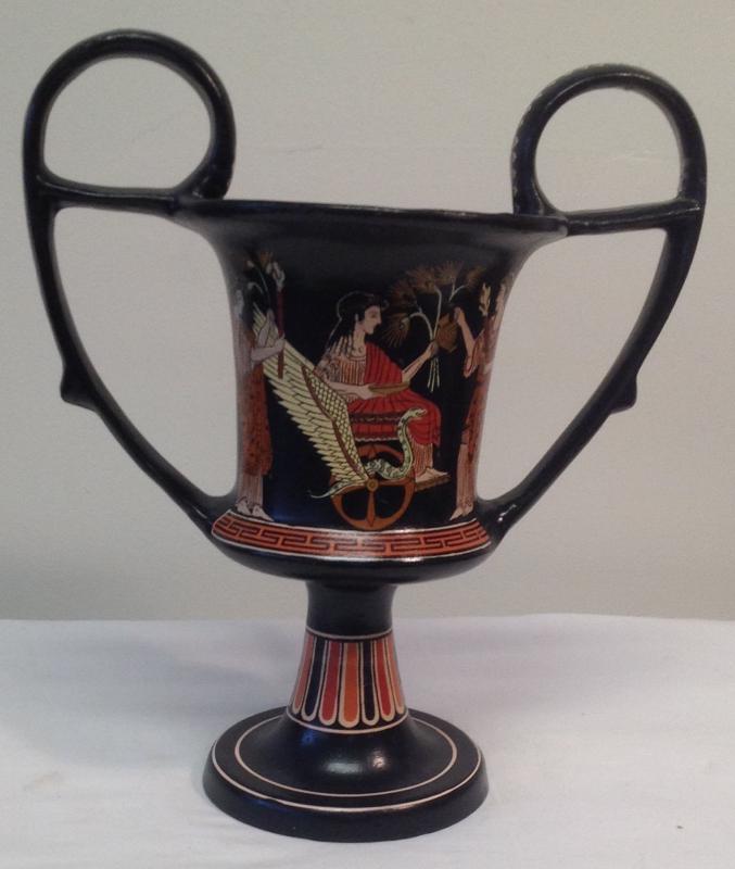 Greek Vase Triptolemos Twin Handle 10 H | EstateSales.org