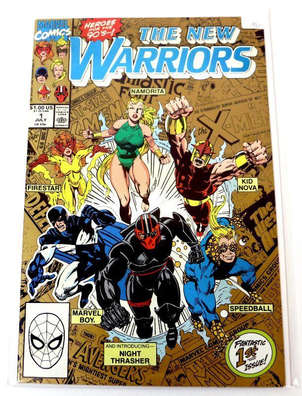 The New WARRIORS #1 Gold Cover 2nd Print Comic Book 1990 Marvel Comics ...
