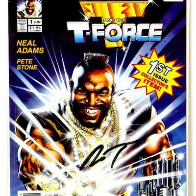 MR T and The T-FORCE #1 Comic Book Autographed by Mr. T 1992 Now Comics ...