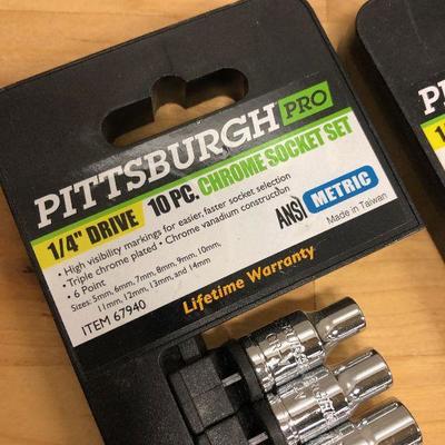 Pittsburgh Pro 1/4 inch drive metric socket sets | EstateSales.org