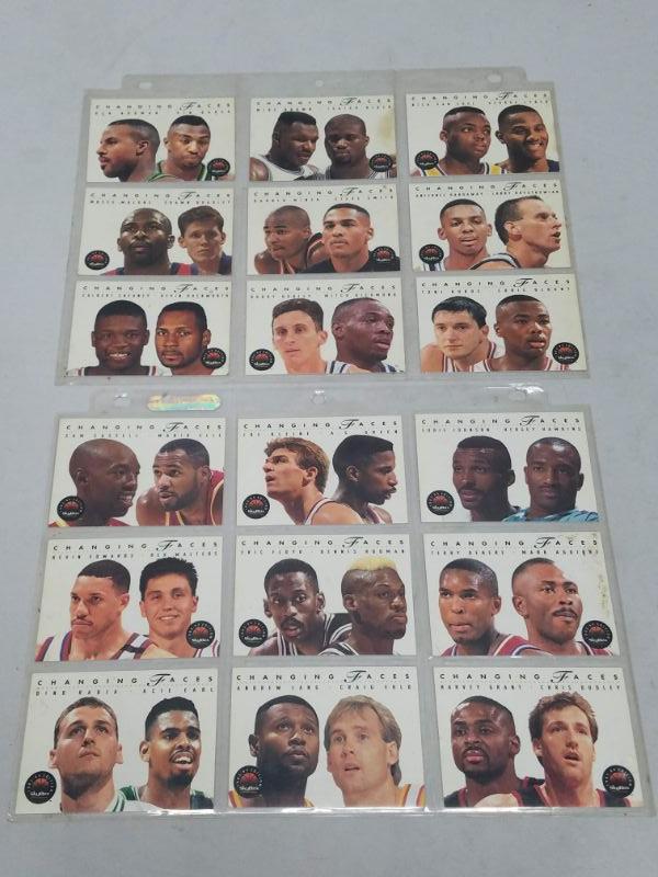 18 NBA Basketball Cards, "Changing Faces" 1993-1994 by SkyBox ...