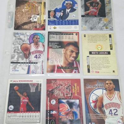 Jerry Stackhouse NBA Basketball Cards, Qty 9, 1995-1997 | EstateSales.org