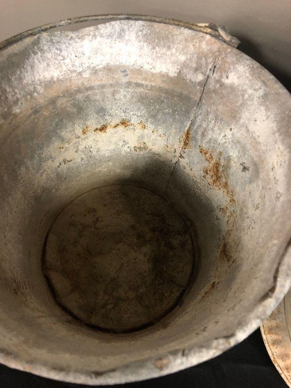 Galvanized Coal Scuttle And Pail
