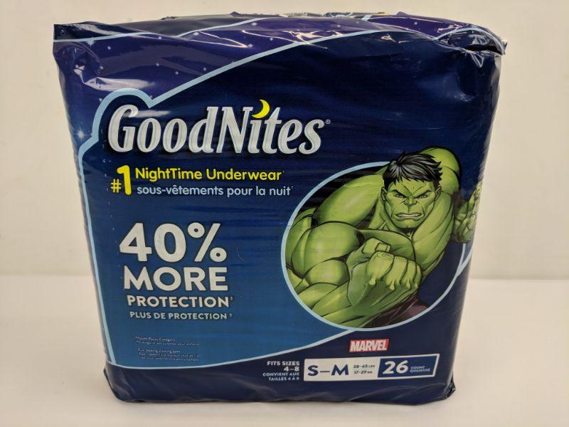 GoodNites Marvel Hulk Underwear, Size 4-8, 26 Ct - New | EstateSales.org