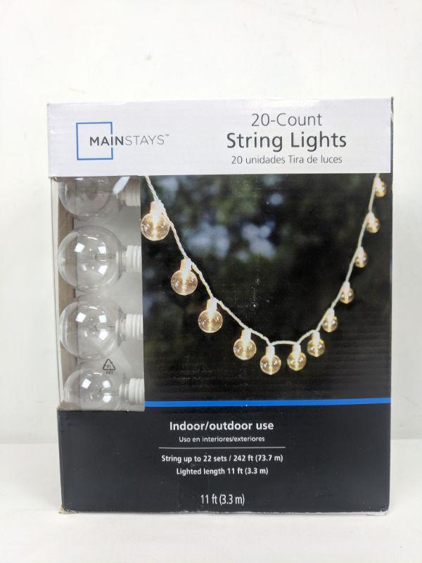 Mainstays 20-Count String Lights Indoor/Outdoor - New | EstateSales.org