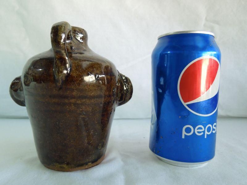 Lot 176: Nathaniel Hewell 5" Pottery Face Jug Gillsville, GA ...