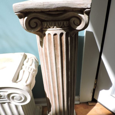 Three Plaster Pillar Plant Stands | EstateSales.org