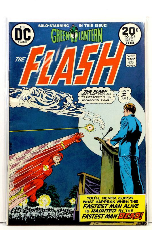 FLASH #224 Bronze Age Key Issue Comic Book Green Lantern 1973 DC Comics ...