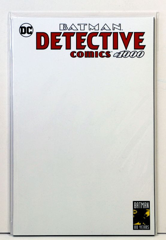 Detective Comics #1000 Blank Cover Variant DC Comics 04/2019 - NEW - MT ...